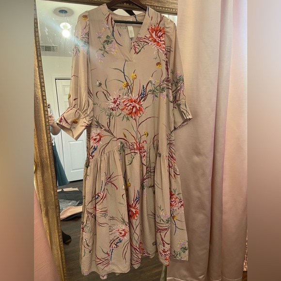 H&M | Dresses | Hm Floral Midi Dress | Poshmark